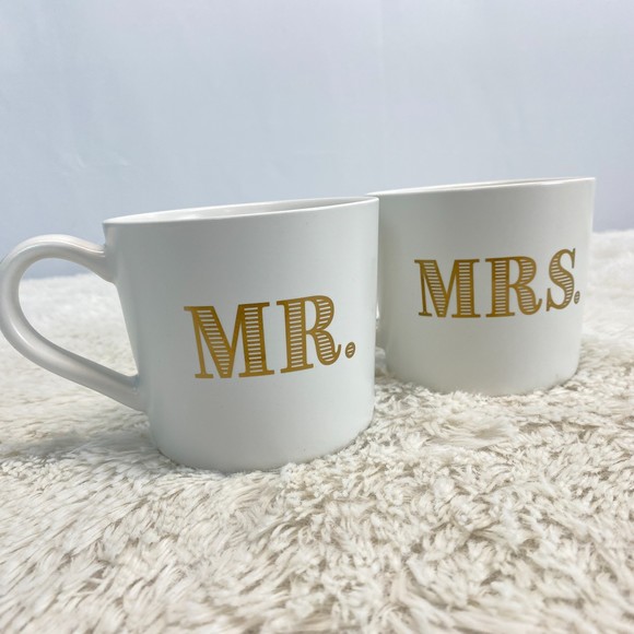 Threshold | Dining | Threshold Target Mr Mrs Gold White Coffee Tea Mugs ...